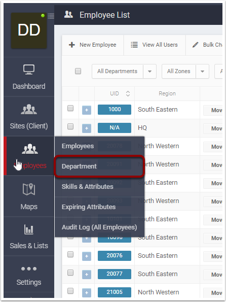 Departments – TrackTik Help Center