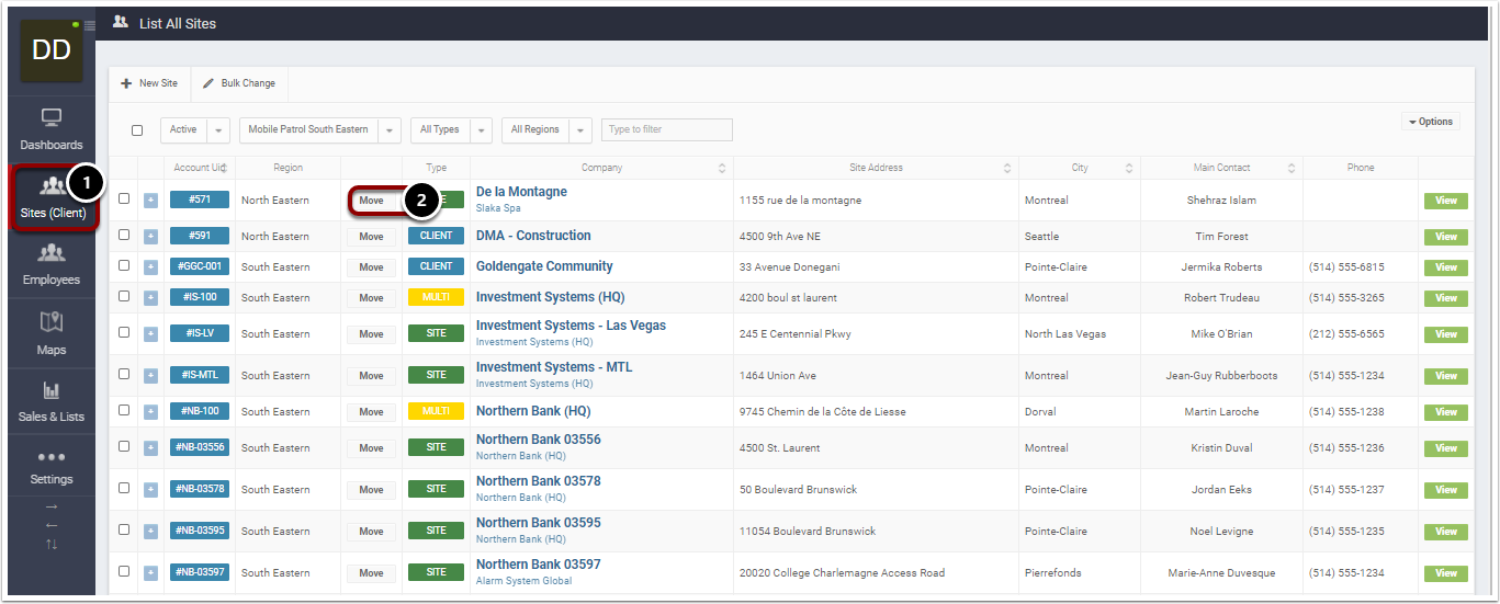 Manage Sites – TrackTik Help Center