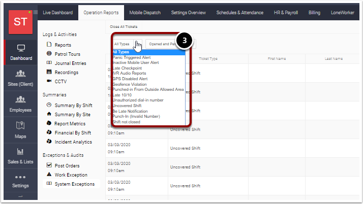 System Exceptions – TrackTik Help Center