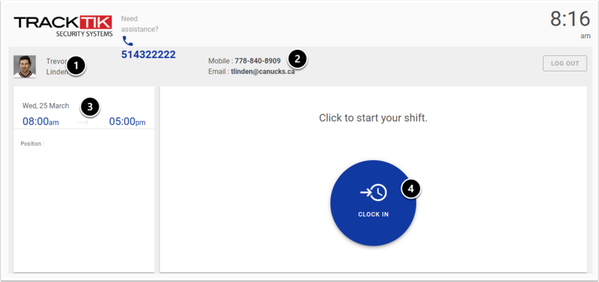 Clock in and out – TrackTik Help Center