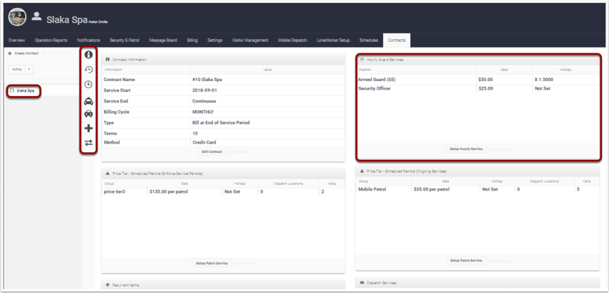Contracts: overview and navigation – TrackTik Help Center