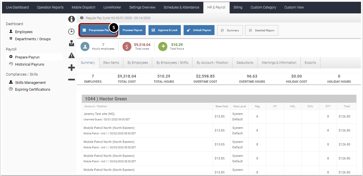 Payroll – TrackTik Help Center