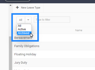 Creating, editing, and archiving a Leave Type – TrackTik Help Center