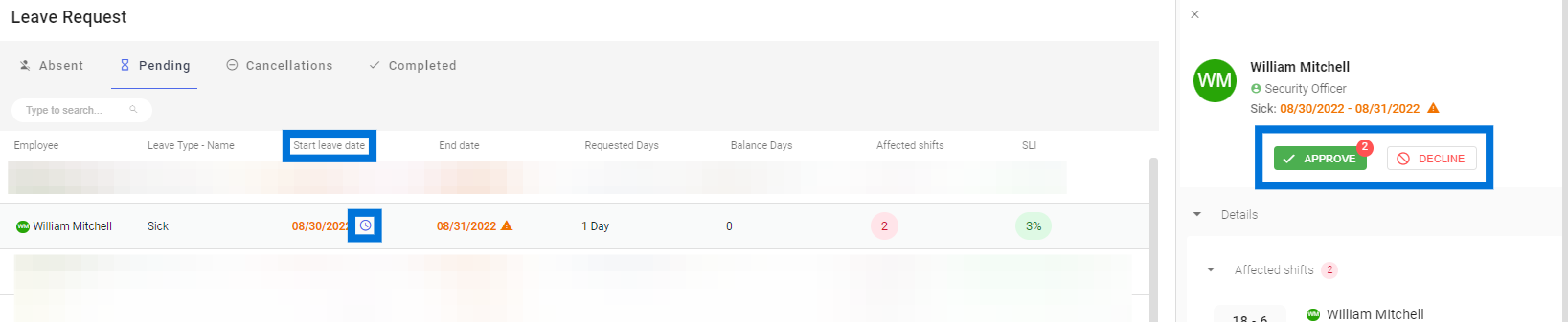 Approve or decline a Leave Request – TrackTik Help Center