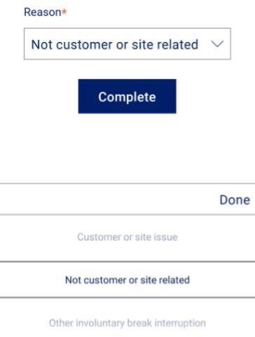 Take a voluntary or involuntary break in the TrackTik SHIFT App ...