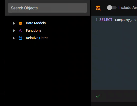 Run And Save A Query In The Tracktik Query Language Tql Playground