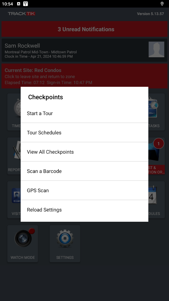 How to perform Tours and scan Checkpoints – TrackTik Help Center