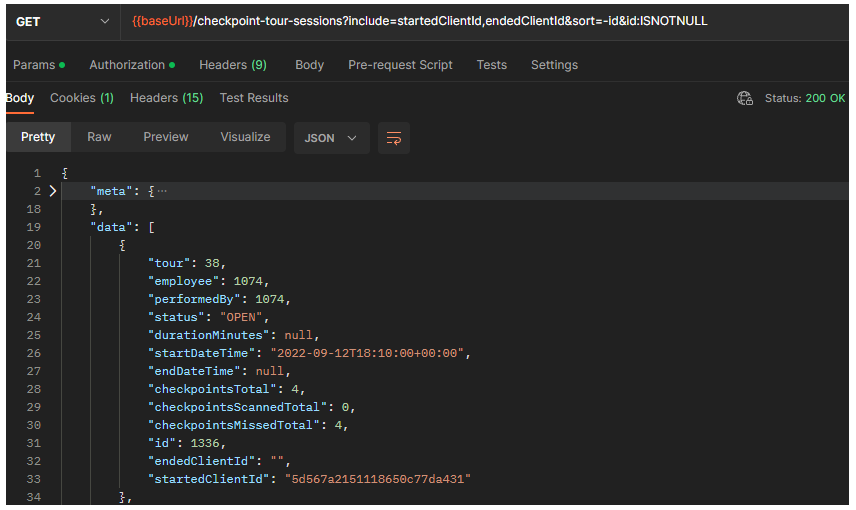 Checkpoint Tours : Create, Start, Scan, End, Tour Session Comments ...