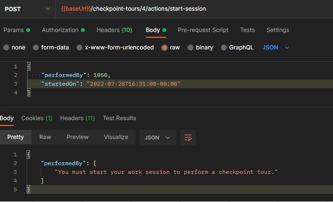 Checkpoint Tours : Create, Start, Scan, End, Tour Session Comments ...