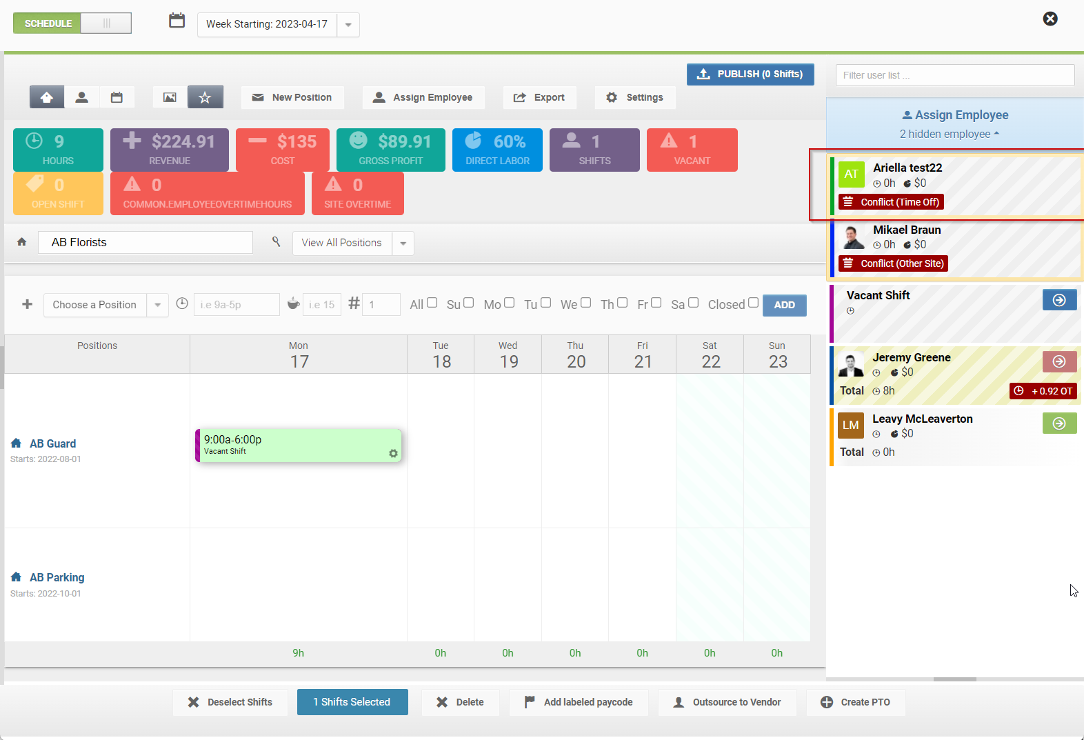 Schedule : Employee : Schedule Off Periods – TrackTik Help Center