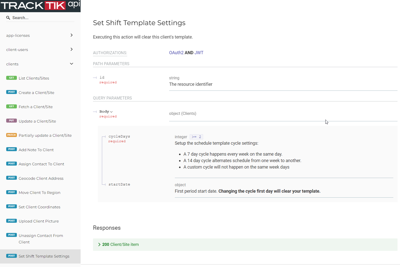 Shift Templates : Get, Create – TrackTik Help Center