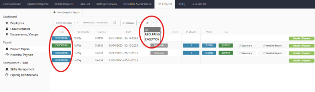Exception Payrun: Process adjustments for the same Pay Period – TrackTik Help Center