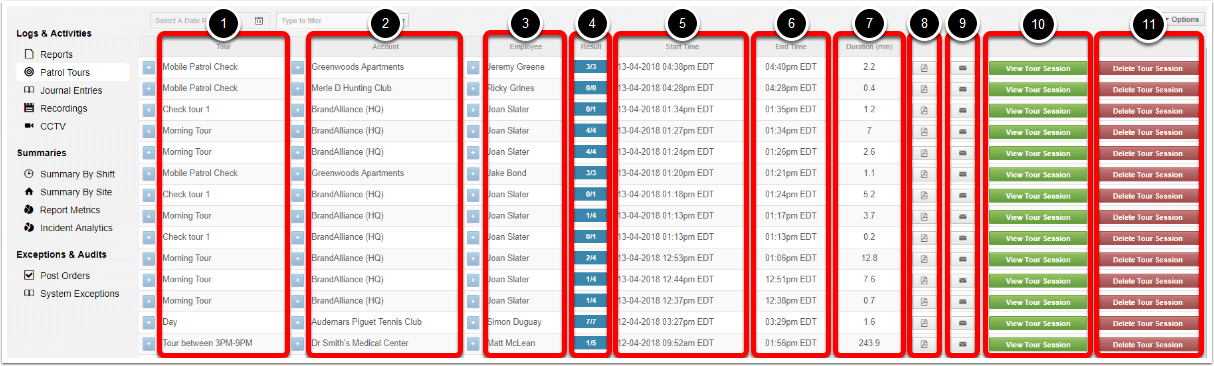 How to View Completed Checkpoint Tours (Tour Reports) – TrackTik Help Center