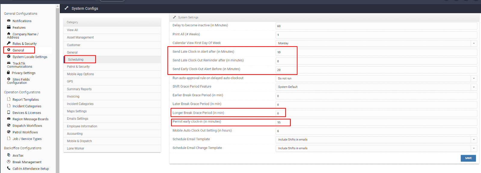 Admin settings - User Guide for SHIFT – TrackTik Help Center