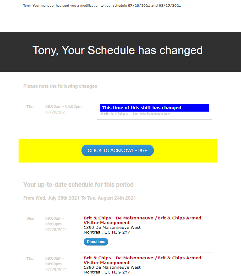 Schedules & Attendance: Update the Schedule – TrackTik Help Center