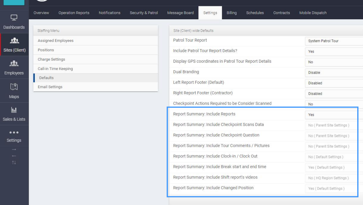 Control content in your Summary Reports – TrackTik Help Center